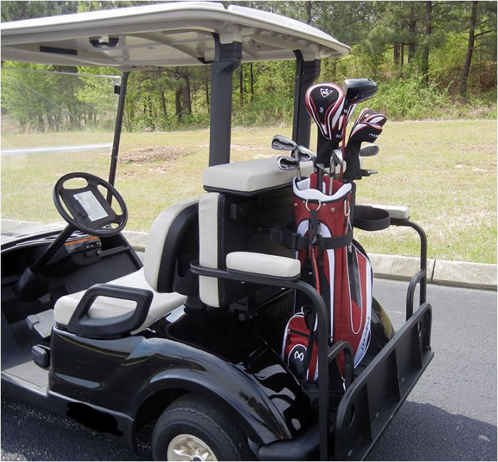 2 In 1 Combo Seat Kit Golf Bag Carrier White For EZGO TXT Golf Carts 2 In 1 Combo Seat Kit Golf Bag Carrier White For EZGO TXT Golf Carts
