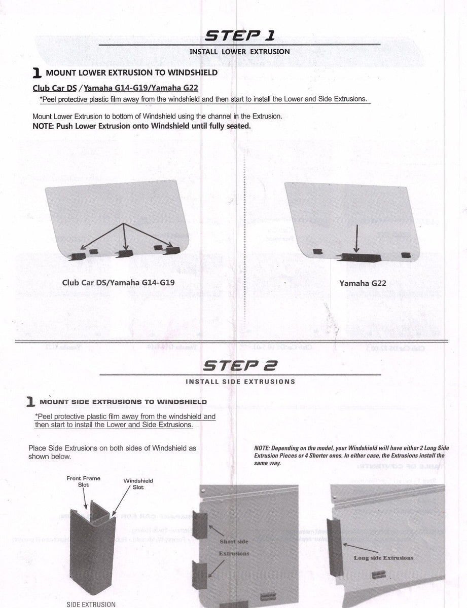 NEW EZGO TXT Tinted Folding Golf Cart Windshield 1994-2013 | 3 Guys ... NEW EZGO TXT Tinted Folding Golf Cart Windshield 1994-2013 | 3 Guys ...