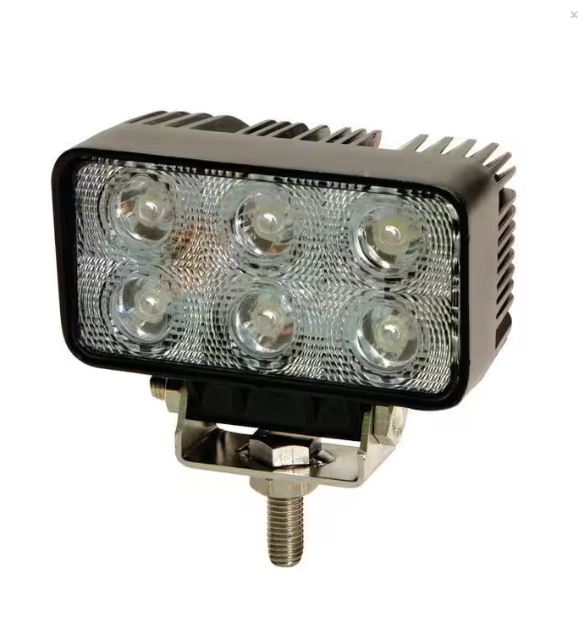 2 Pack- Small Rectangle 6-LED Work Lamps for Golf Carts, Trucks, ATVs