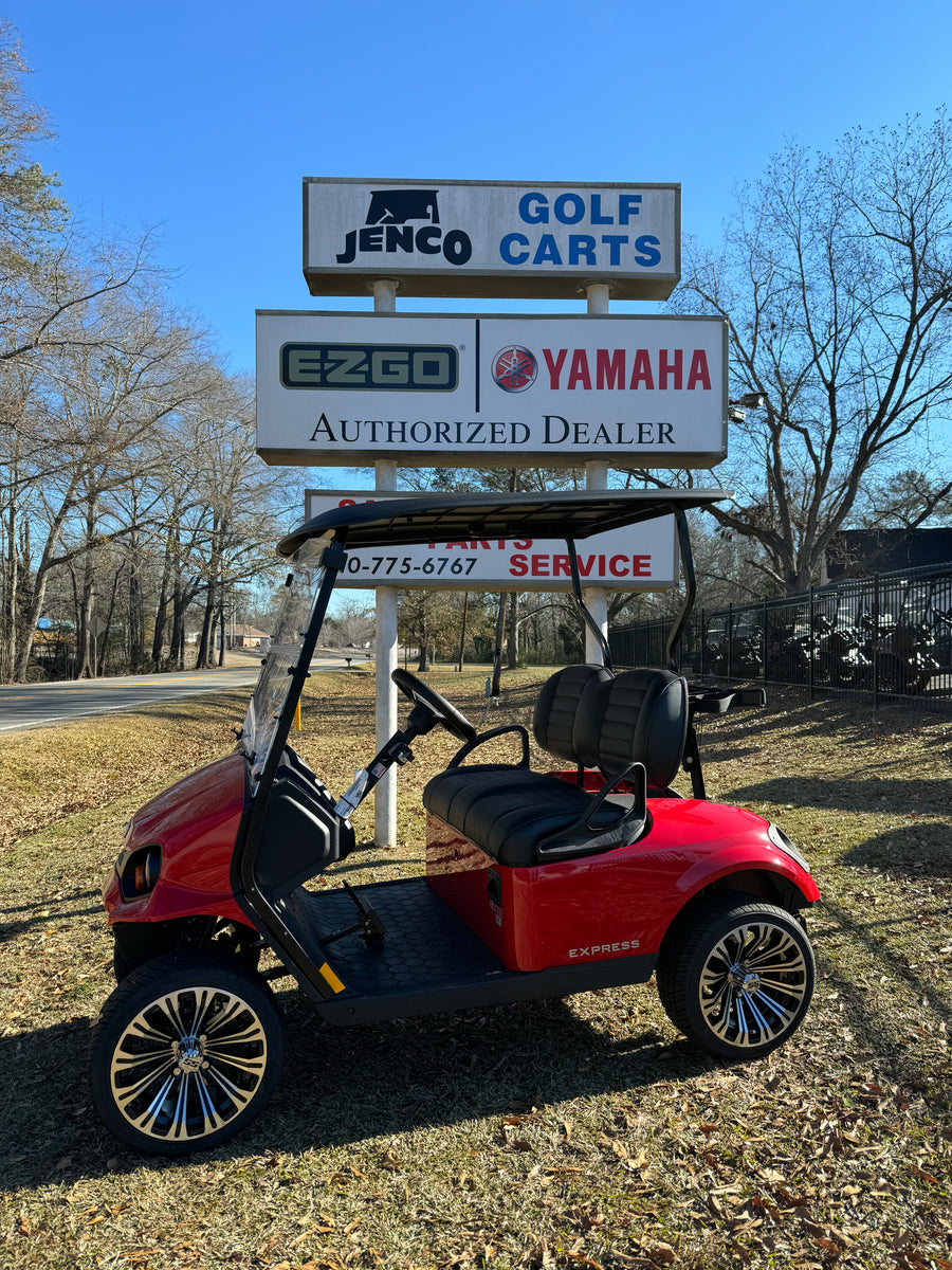 2025 EZGO ELITE EXPRESS S2 LITHIUM RED SN:647514 | 3 Guys Golf Carts