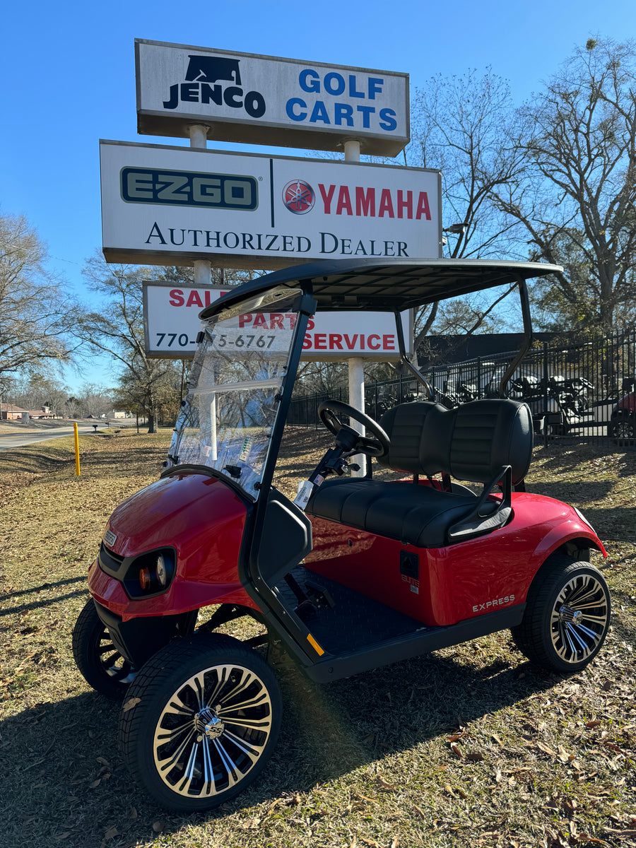 2025 EZGO ELITE EXPRESS S2 LITHIUM RED SN:647514 | 3 Guys Golf Carts