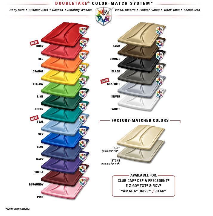 Universal 80" Long Track Top Golf Cart Roof- STONE | 3 Guys Golf Carts