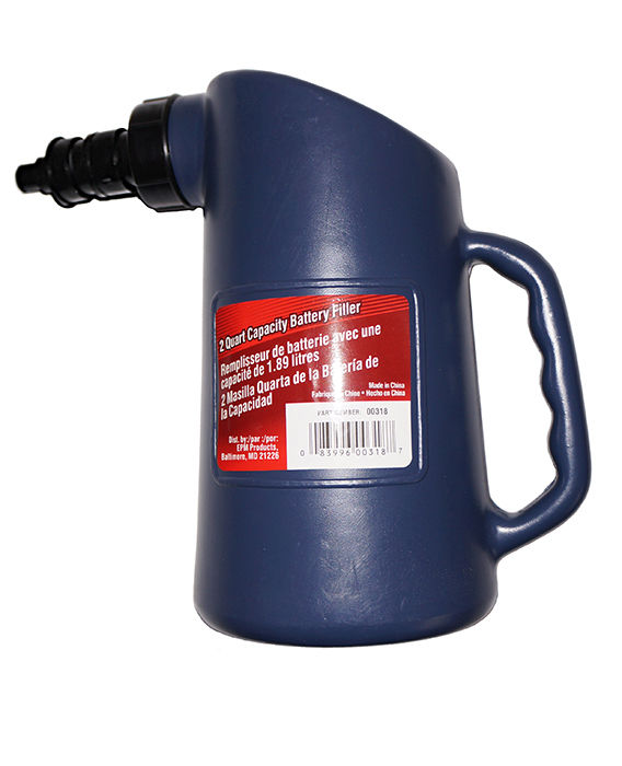 2 Quart Capacity Golf Cart Battery Filler Bottle