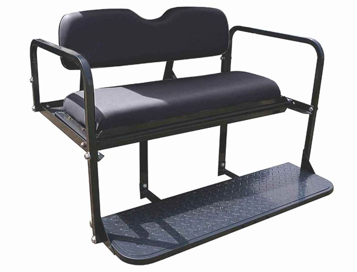 Rear Seat Kit- Black for EZGO RXV Golf Carts 2008-2015 | 3 Guys Golf Carts
